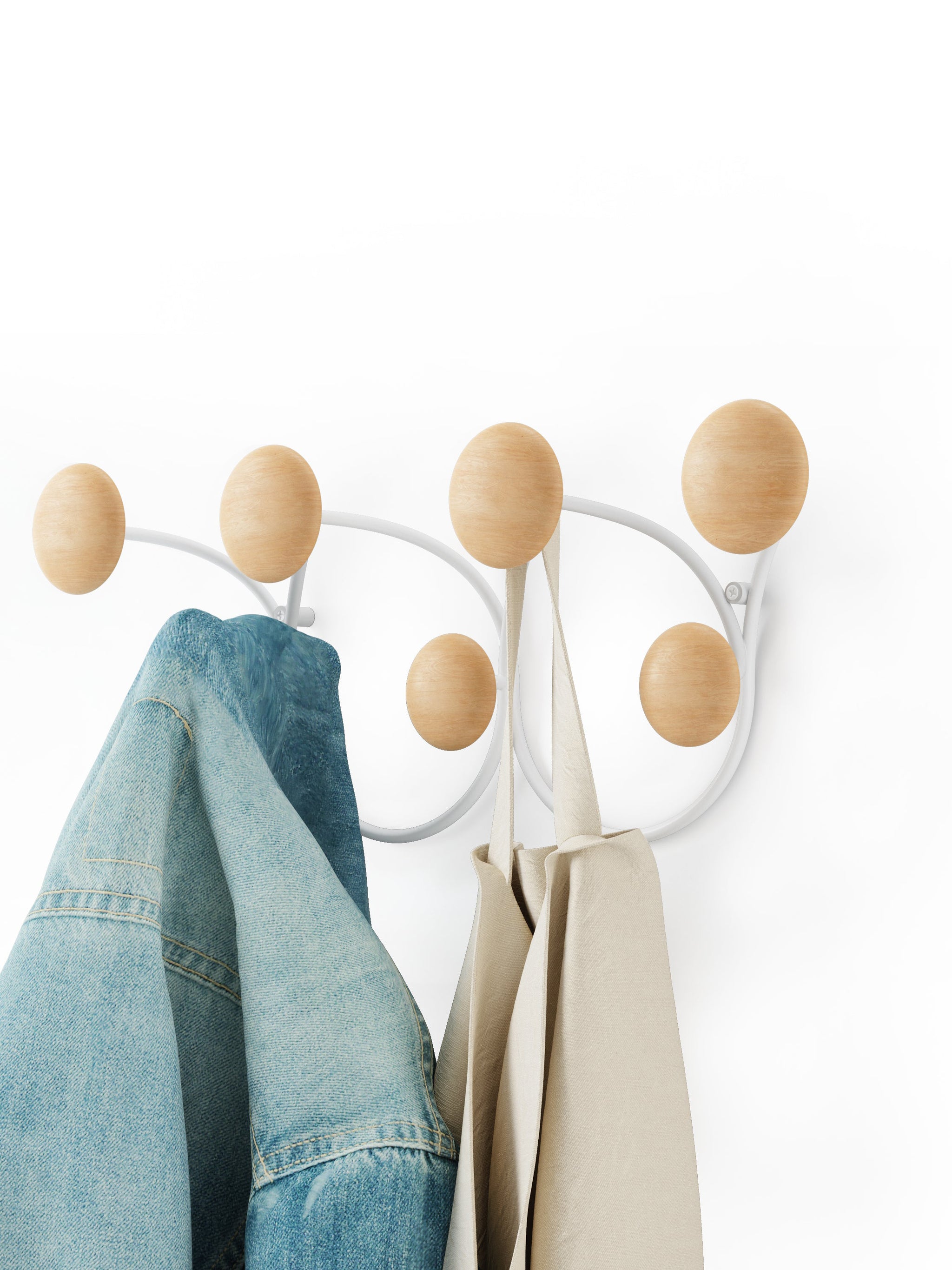 Umbra Dotsy 7 Hook - White/Natural